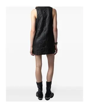 Zadig&Voltaire V-neck Leather Minidress