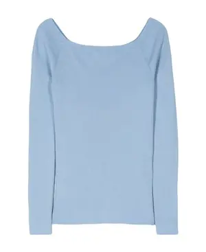 P.a.r.o.s.h Long-sleeved Fine Knit Pullover - Blue