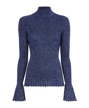 Proenza Schouler Avery Metallic Turtleneck Jumper