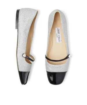 JIMMY CHOO Elisa Leather Ballerina