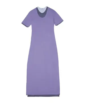 JIL SANDER Short-sleeved Layered Maxi Dress