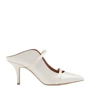 MALONE SOULIERS 70mm Maureen Mules - White