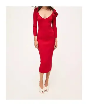 TWINSET Floral-appliqué Knitted Dress