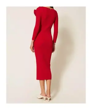 TWINSET Floral-appliqué Knitted Dress