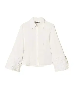 TWINSET Floral Silk Blend Shirt - White