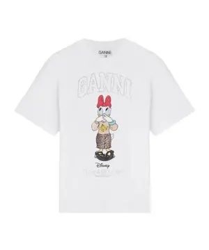 GANNI Daisy Duck Printed T-shirt - White