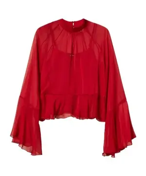 TWINSET Bell-sleeve Blouse And Camisole Set
