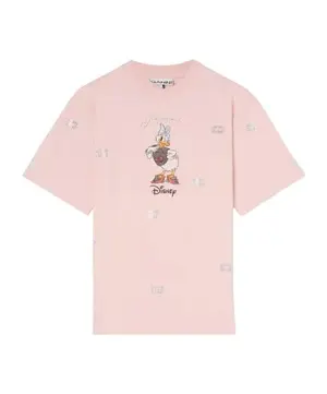GANNI Daisy Duck Printed T-shirt - Nude