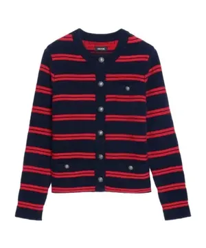Zadig&Voltaire Striped Pocket Cardigan - Black