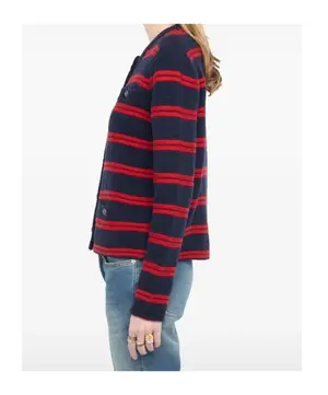 Zadig&Voltaire Striped Pocket Cardigan - Black