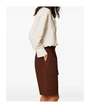 TWINSET Belted Cargo Bermuda Shorts