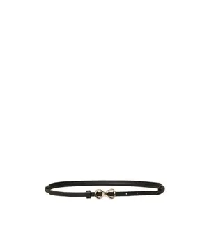 TWINSET Logo-buckle Leather Belt - Black