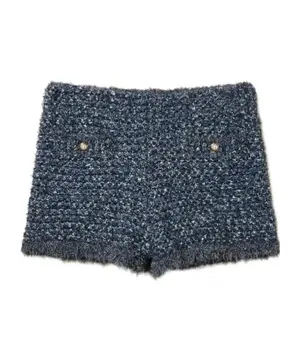 TWINSET Frayed Jacquard Knit Shorts