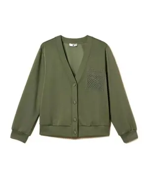 TWINSET Crochet-detail Cardigan - Green