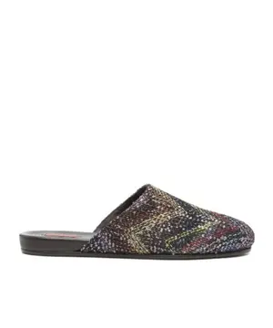 Missoni Sequined Chevron Flat Mules