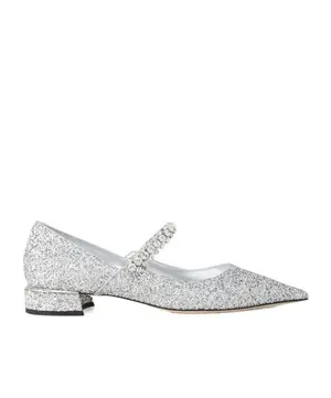 JIMMY CHOO Bing Crystal-embellished Pointed Pumps - White