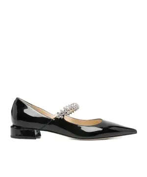 JIMMY CHOO Bing Crystal-embellished Flat Pumps