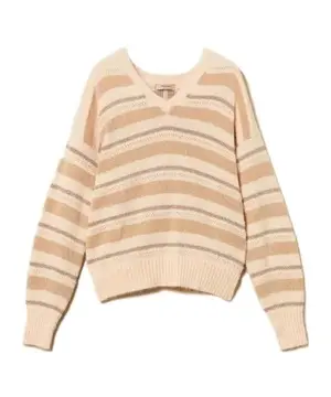 TWINSET Striped V-neck Pullover
