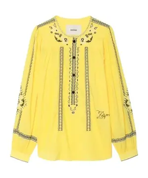 Zadig&Voltaire Tigy Embroidered Tunic - Yellow