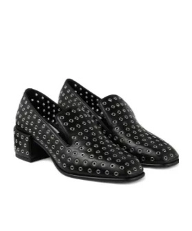 JIMMY CHOO Eliot Eyelet Leather Loafers