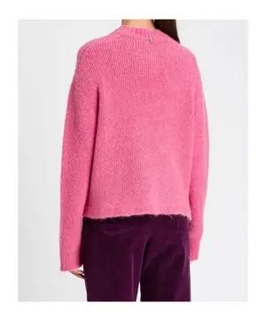 TWINSET Crew-neck Metallic Logo Sweater