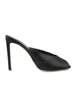 JIMMY CHOO Brigitte Peep-toe Mules - Black