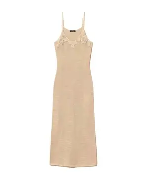 TWINSET Floral-appliqué Dress - Nude
