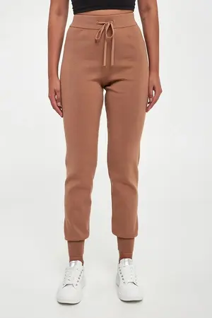 TWINSET Drawstring-cuffed Trousers - Brown