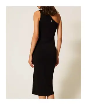 TWINSET Studded One-shoulder Knit Dress