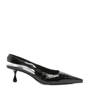 JIMMY CHOO Amel 50 Embossed Pumps - Black