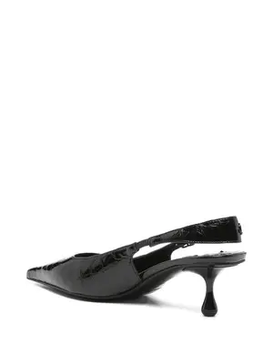 JIMMY CHOO Amel 50 Embossed Pumps - Black