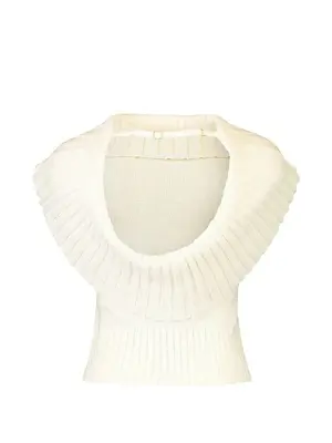 Cult Gaia Chen Ribbed Knit Sleeveless Top
