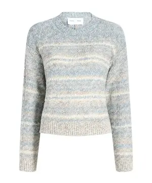 Proenza Schouler Ivara Striped Crew-neck Sweater - White