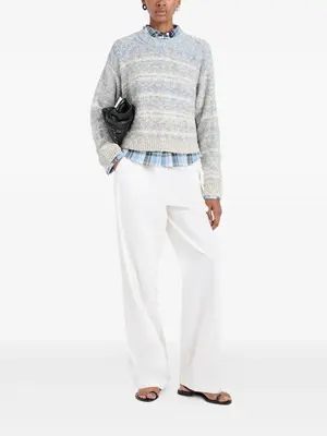 Proenza Schouler Ivara Striped Crew-neck Sweater