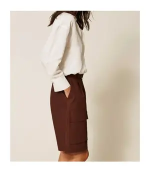TWINSET Wrap-effect Silk-blend Shirt