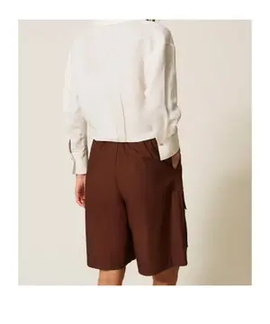 TWINSET Wrap-effect Silk-blend Shirt