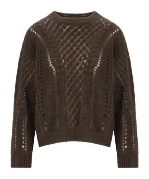 TWINSET Open Work Crewneck Jumper