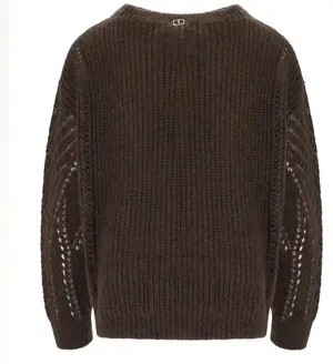 TWINSET Open Work Crewneck Jumper