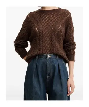 TWINSET Open Work Crewneck Jumper