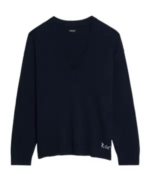 Zadig&Voltaire Swyny V-neck Embroidered Sweater