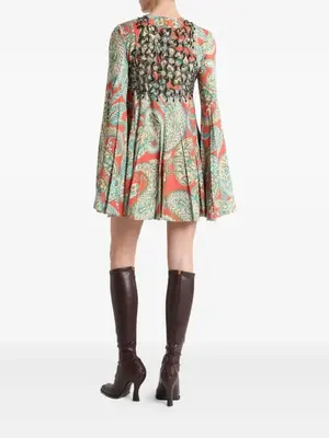 Etro Crop Top With See-through Metal Paisley Details