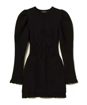 TWINSET Crochet-knit Mini Dress