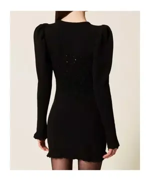 TWINSET Crochet-knit Mini Dress