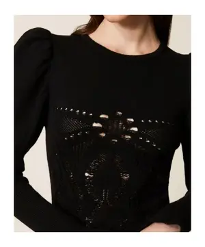 TWINSET Crochet-knit Mini Dress