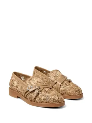 JIMMY CHOO Strap Buckle Loafers