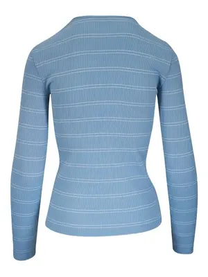 Vince Striped Ribbed Knit Top