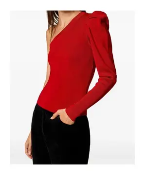 TWINSET One-shoulder Draped Top - Red