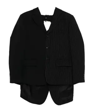 Comme Des Garçons Asymmetrical Striped Suit Jacket