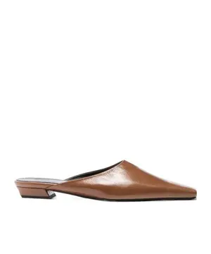 Proenza Schouler Trap Leather Mules - Brown