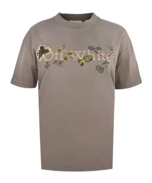 Off-White Floral-print Logo T-shirt